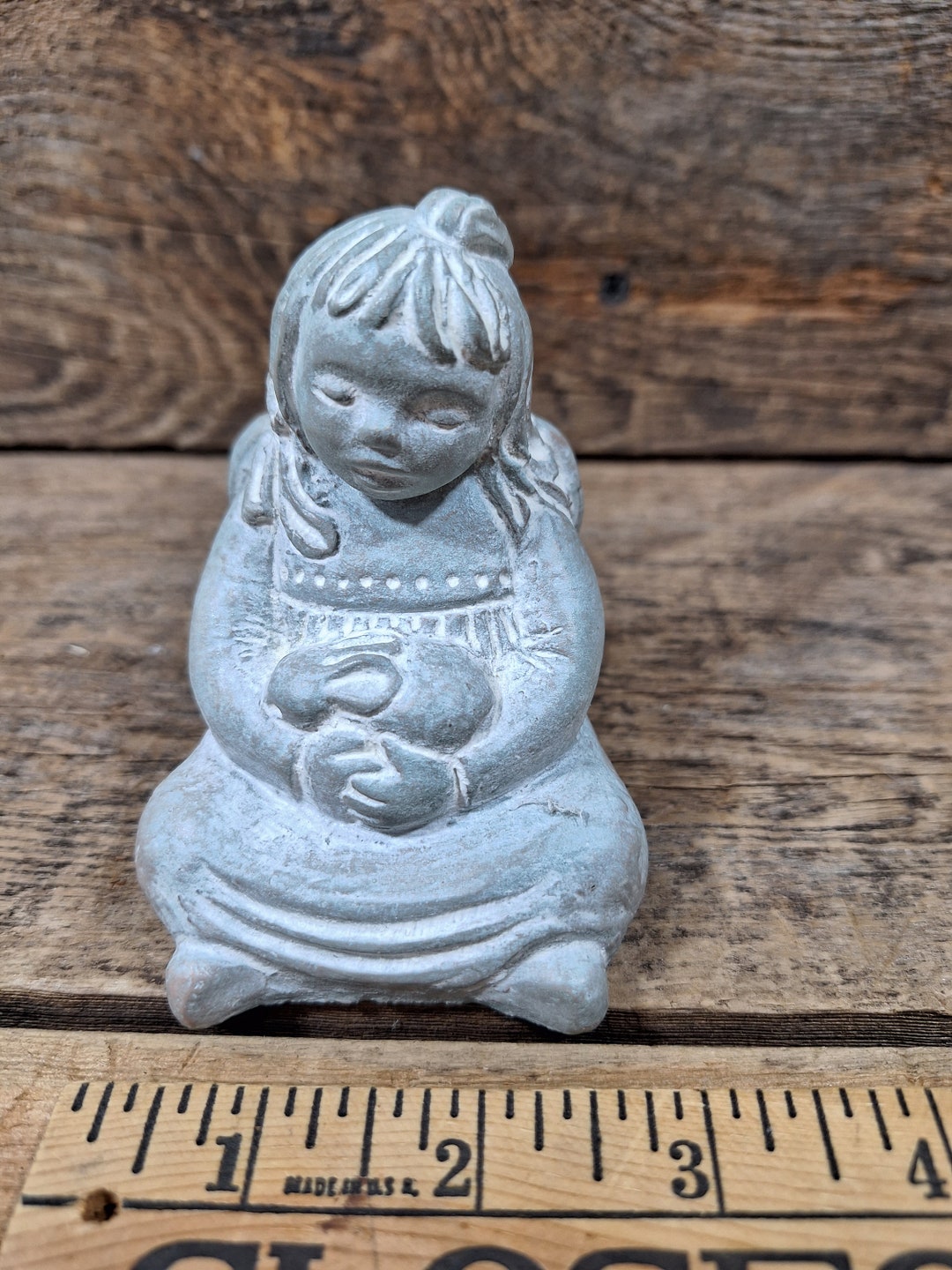 Vintage Isabel Bloom Angel Girl Holding Bunny Signed - Etsy