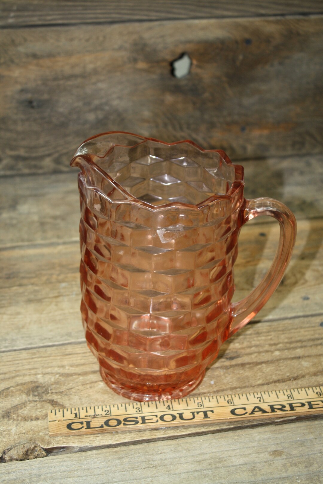 Pink Indiana Glass Pitcher/ 3 Qt Colored-glass Decanter/ Pink - Etsy