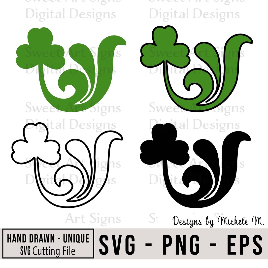SVG Clover Design, Cricut Cut File, Commercial Use, Clover Clipart ...