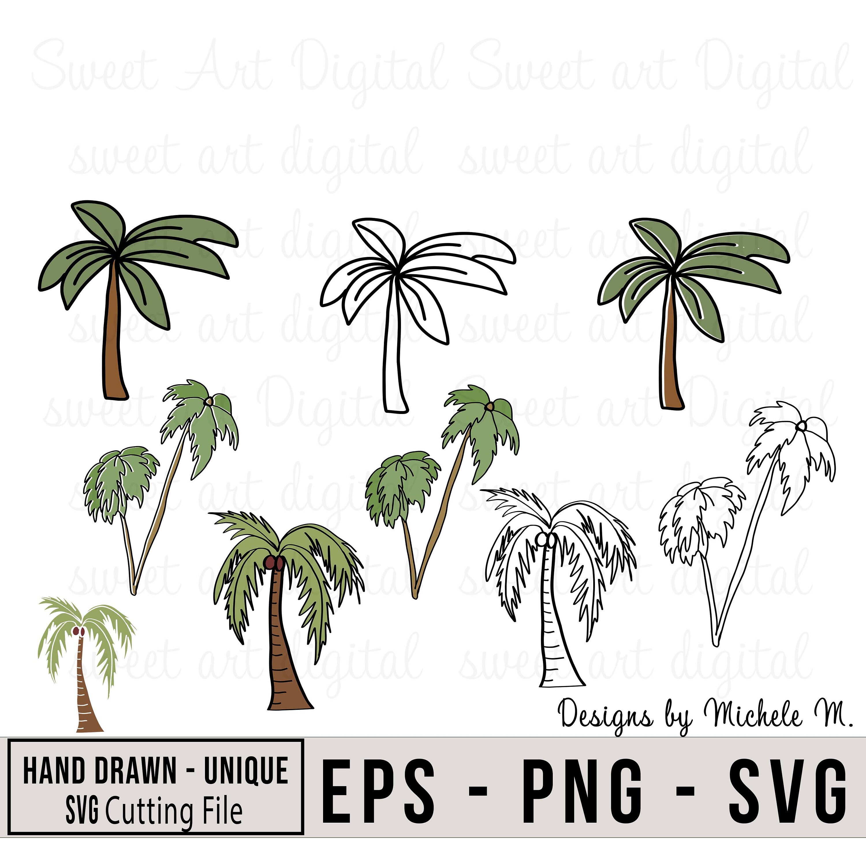 Palm Tree SVG Cricut Cut File Commercial Use Palm Tree - Etsy