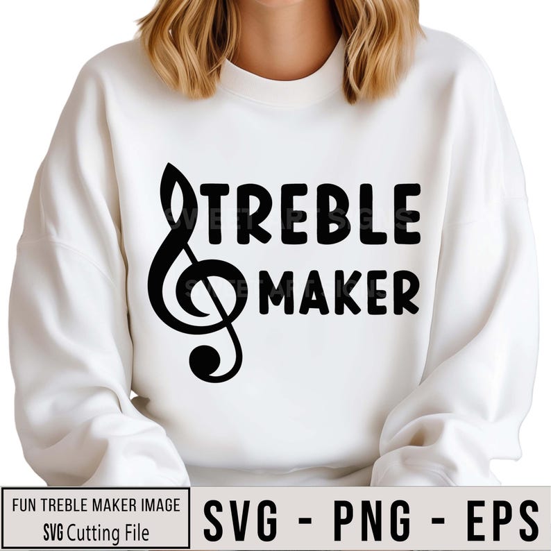 Treble Maker SVG, Music Note PNG, Funny Music Lover Clipart, Music Cricut Cut File, Sublimation ...