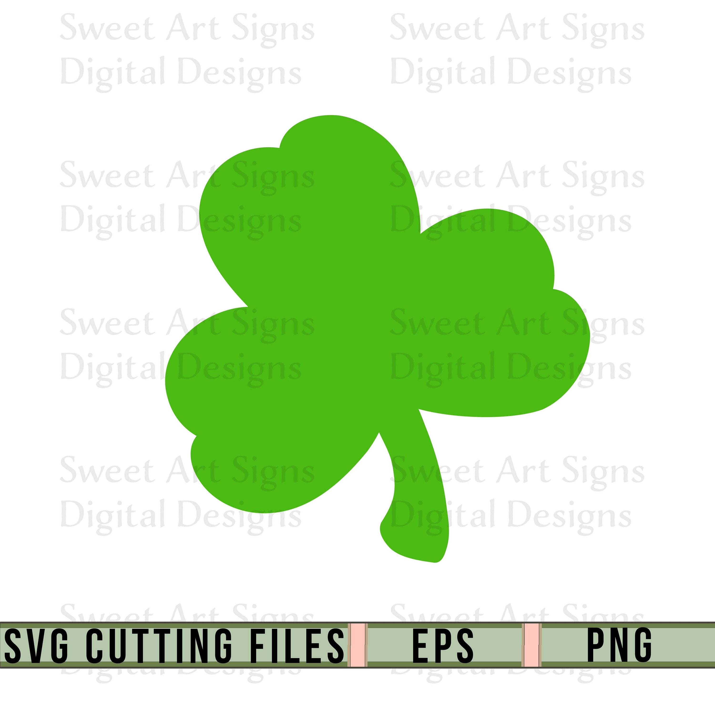 SVG Single Clover Designs, Cricut Cut File, Commercial Use, Clovers ...