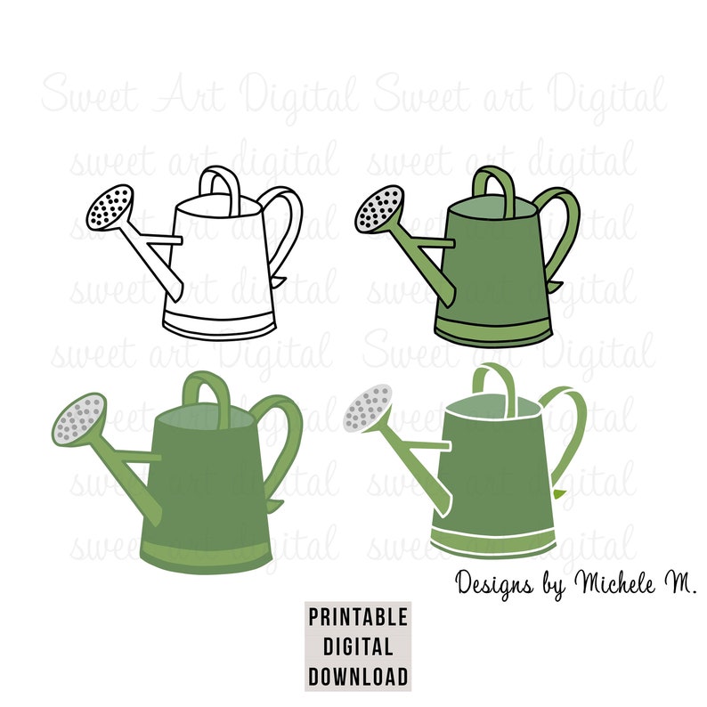 Garden Watering Can SVG, Cricut Cut File, Watering Can SVG Bundle ...