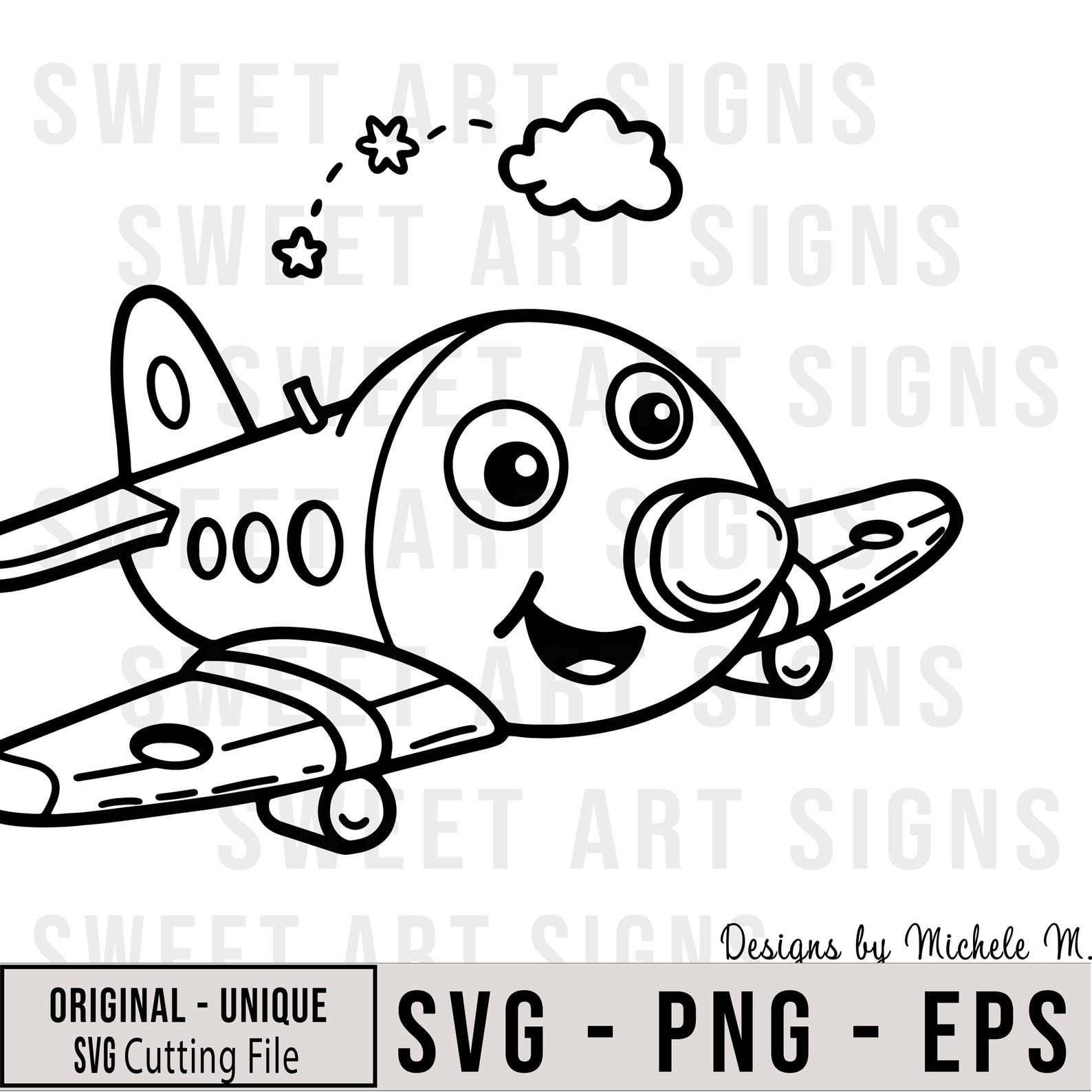 Airplane SVG Cutting Files, Sublimation Design, Silhouette, Crafts DIY ...