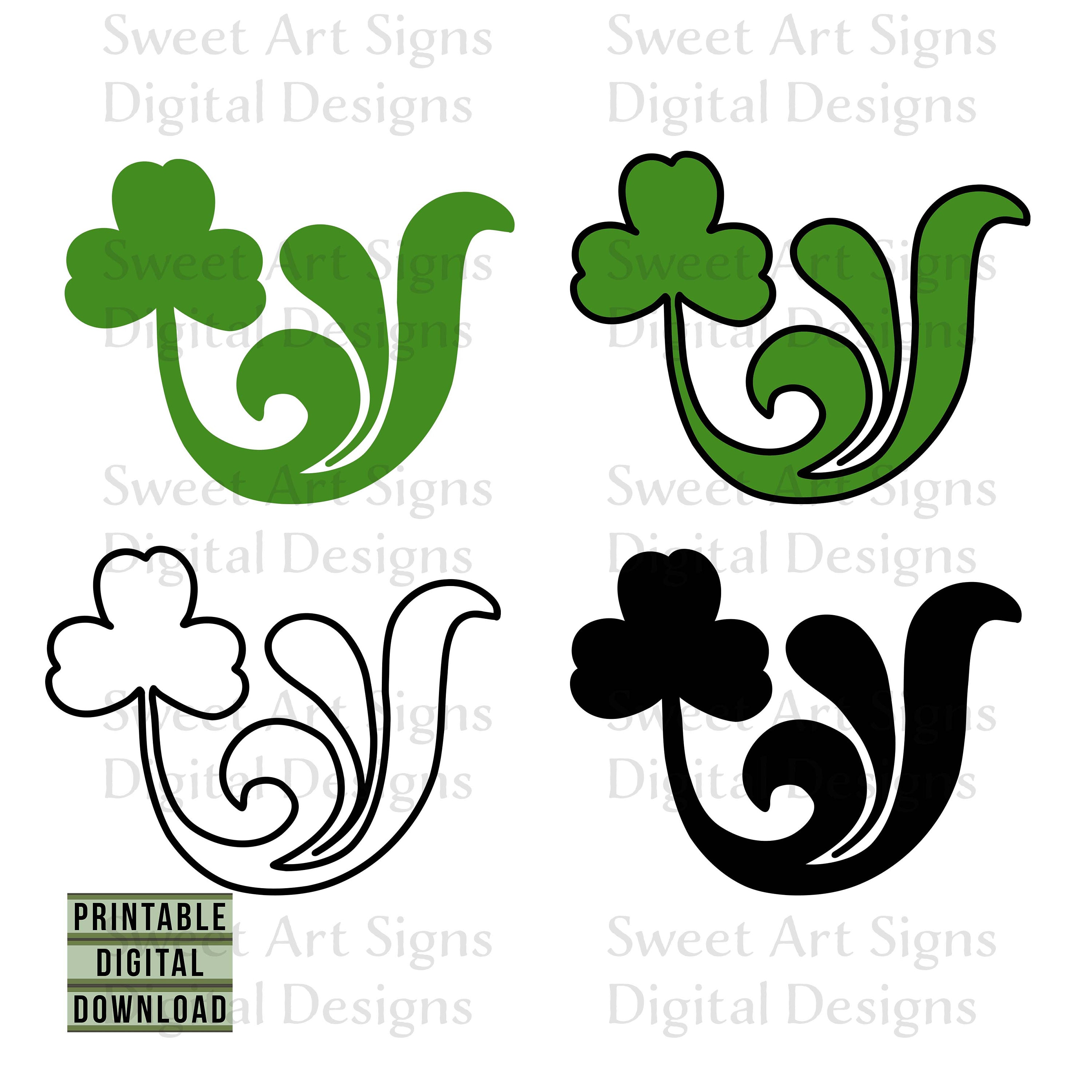 SVG Clover Design Cricut Cut File Commercial Use Clover - Etsy