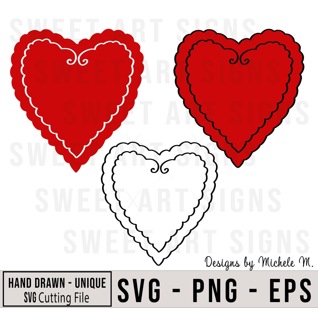 Vintage Heart SVG: Valentine Clipart, Cut File (digital Download) - Etsy