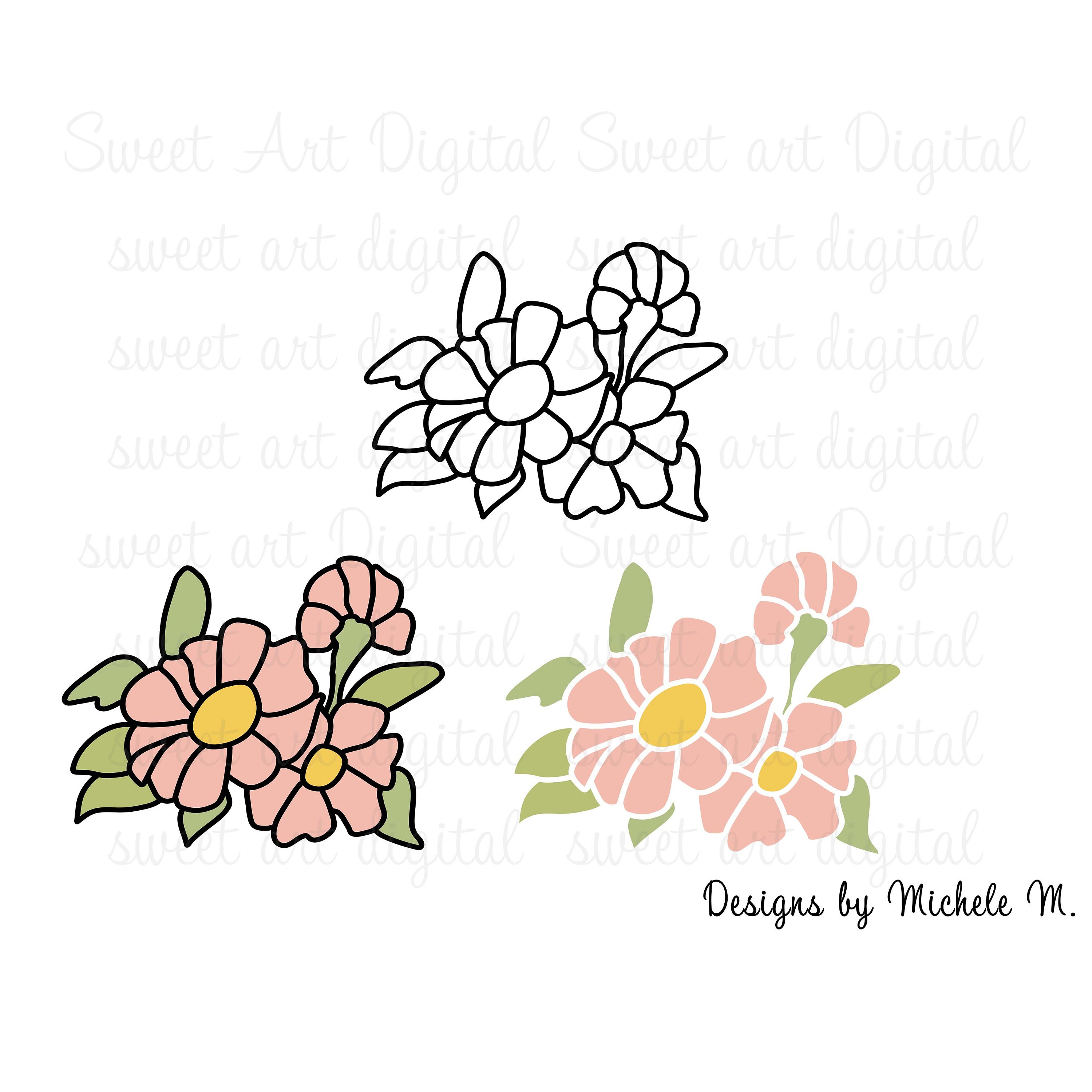 Flower SVG, Cricut Cut File, Floral SVG Bundle, Commercial Use, Floral ...