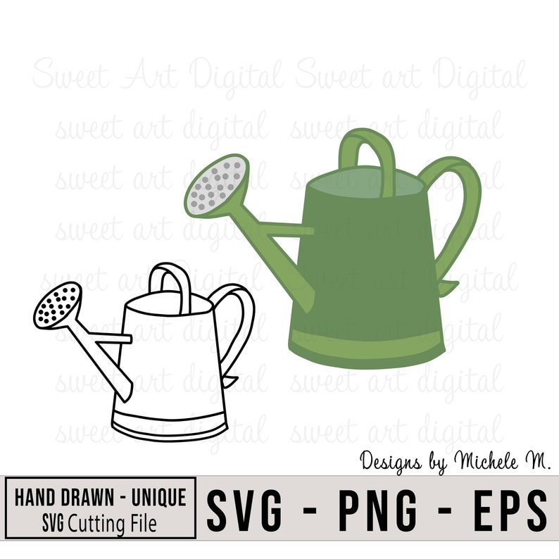 Garden Watering Can SVG, Cricut Cut File, Watering Can SVG Bundle ...