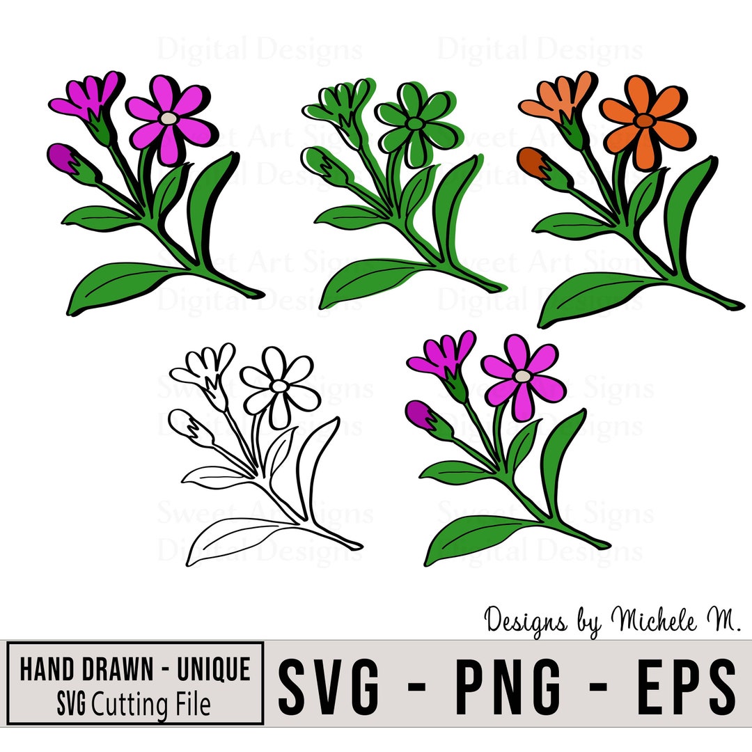 SVG Flower Bundle, Cricut SVG Cut File, Flower Cut Files, Flower ...