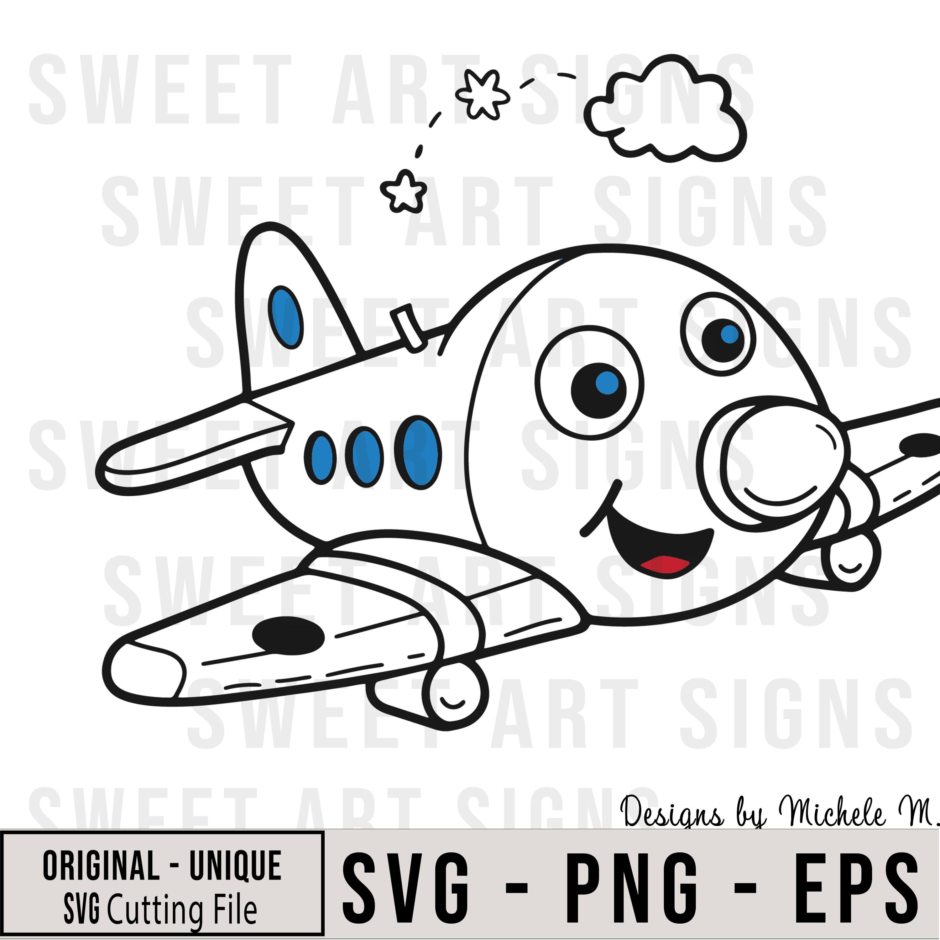 Airplane SVG Cutting Files, Sublimation Design, Silhouette, Crafts DIY ...