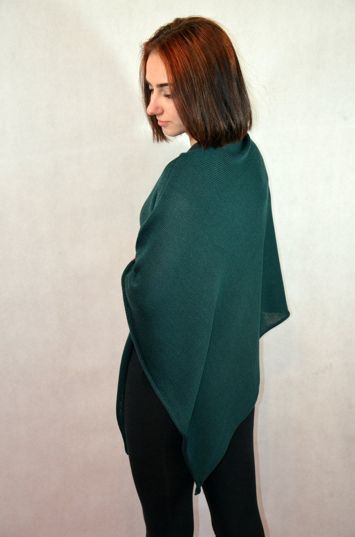 Knitted Poncho - Etsy