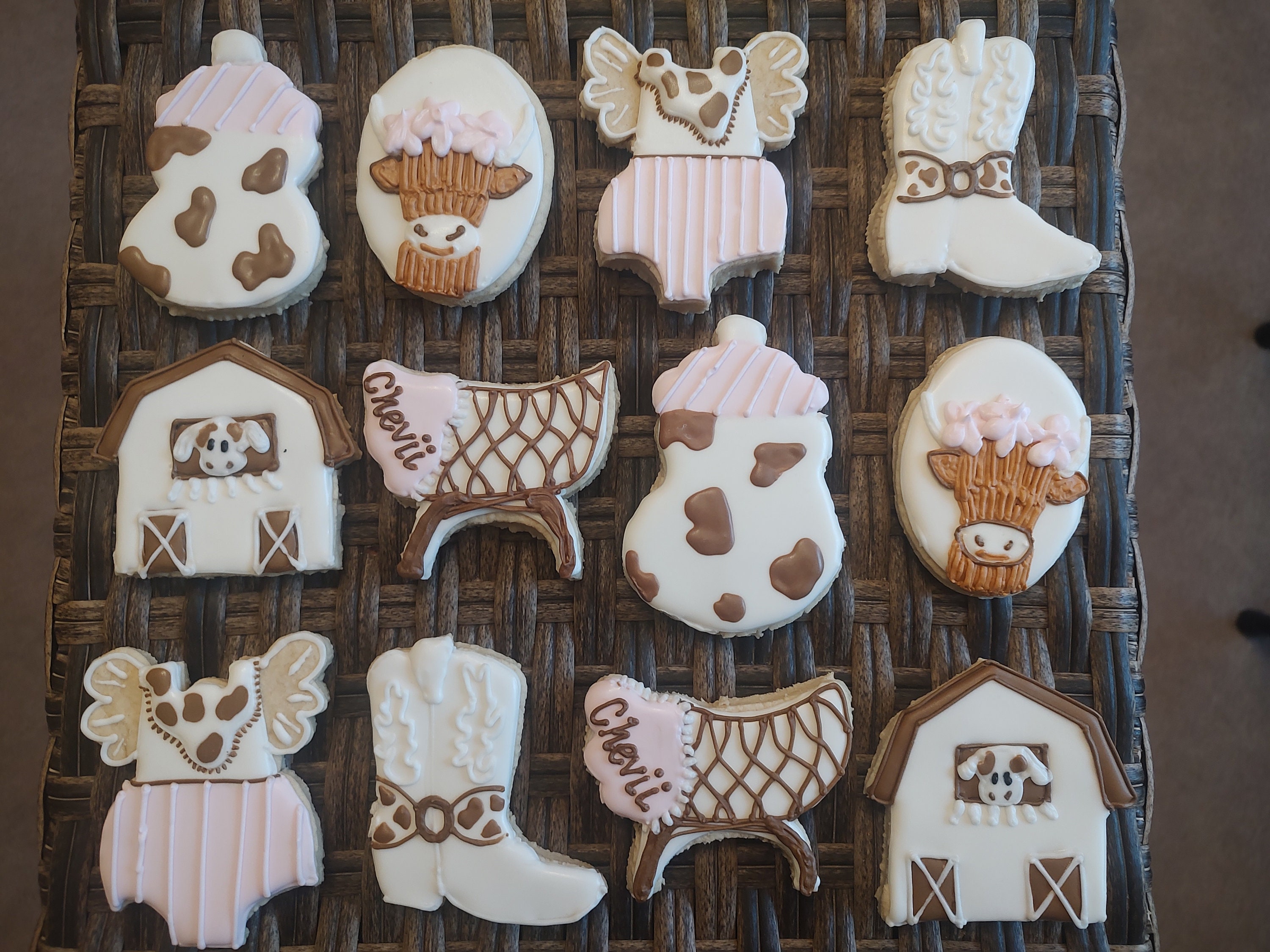Cow Print Baby Shower Cookies - Etsy