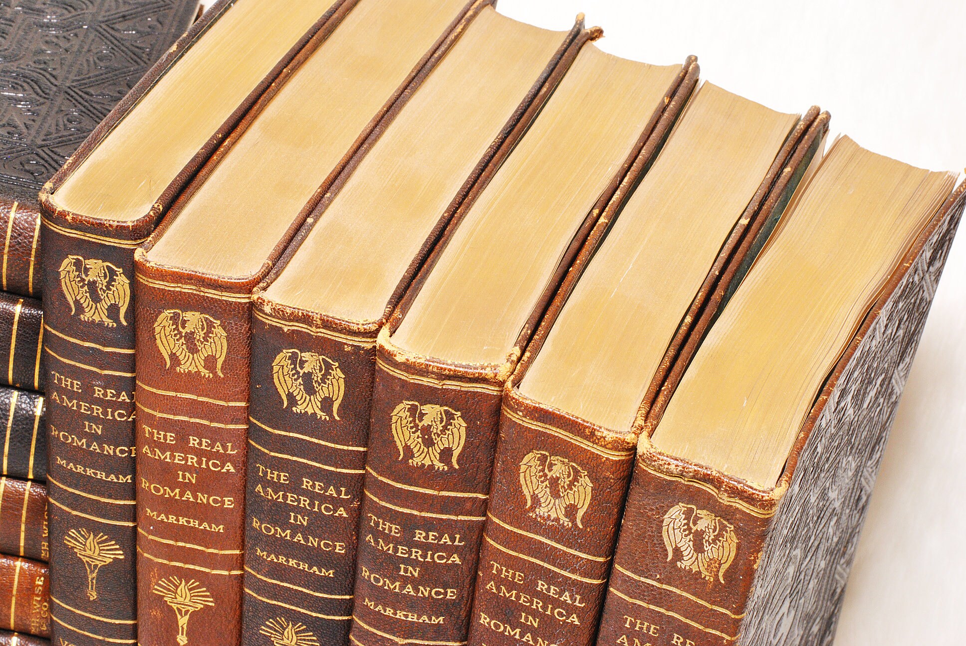 Antique Collectible Real America in Romance Markham 13 Volumes 1912 ...