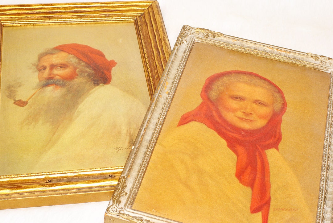 Vintage Collectible Sydney Bell Old Contented Man Old Woman of Capri ...