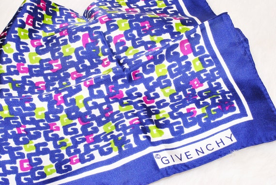 Vintage Collectible Givenchy Logo Navy Blue White Pin… - Gem