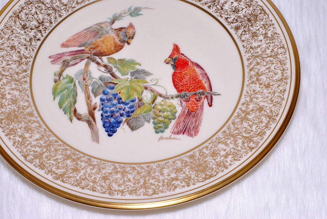 Vintage Collectible Lenox 1976 Birds Cardinal Boehm Design Decor Plate ...