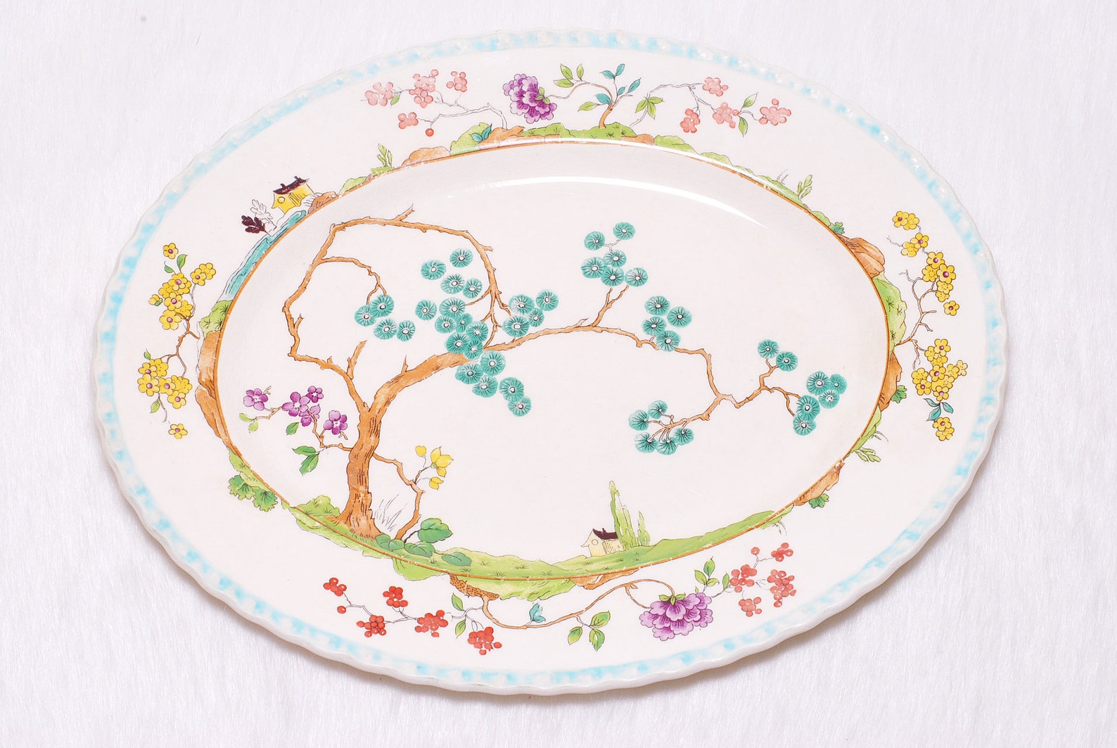 Vintage Collectible Myott Staffordshire England Oval Canton Pattern ...