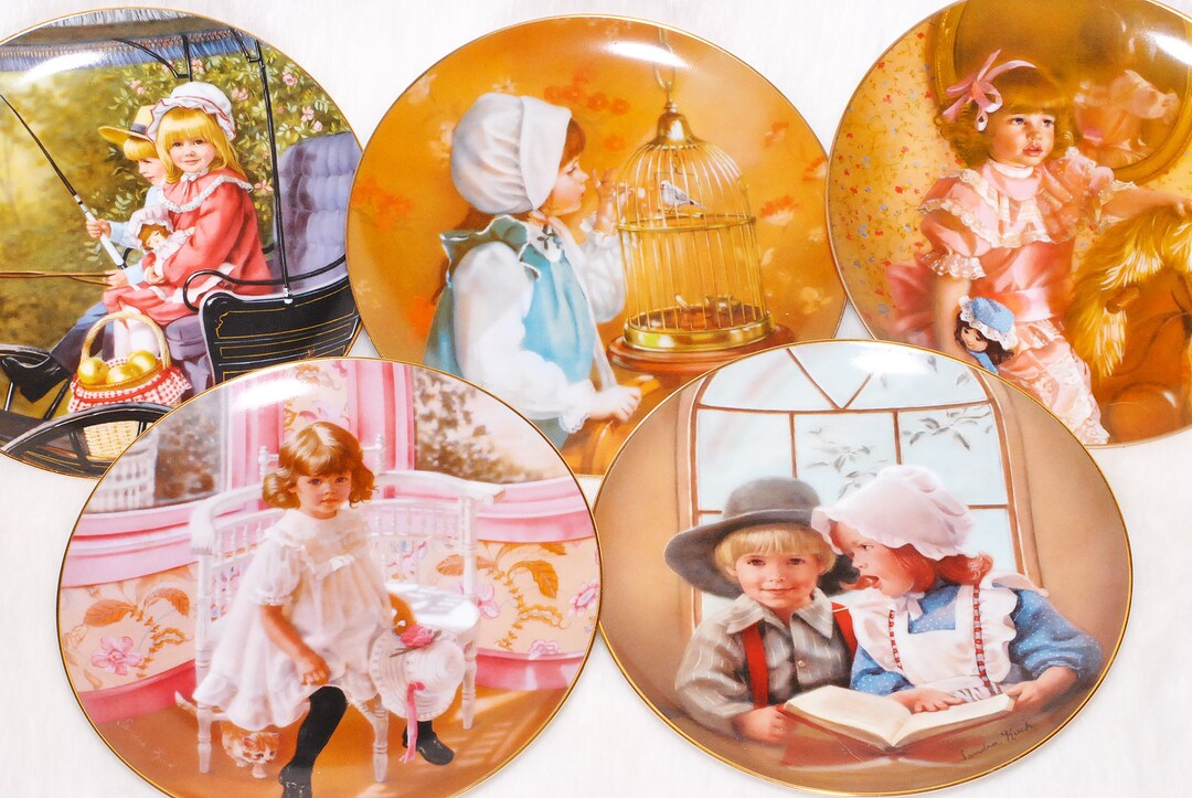 Vintage Collectible 5 Reco Plates Sandra Kuck Limited Editions Decor ...