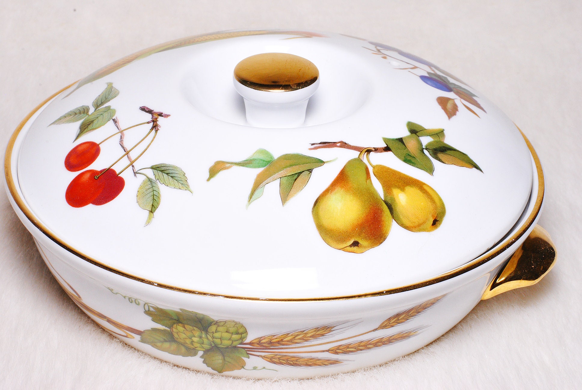 Vintage Collectible England Royal Worcester Evesham Gold Handles ...