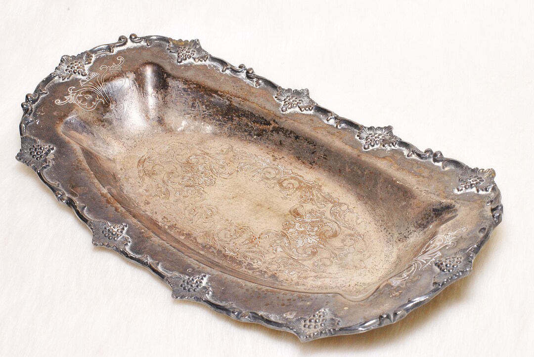 Vintage Collectible Coronet Plate EP Copper 207 Silver Plated Oval ...