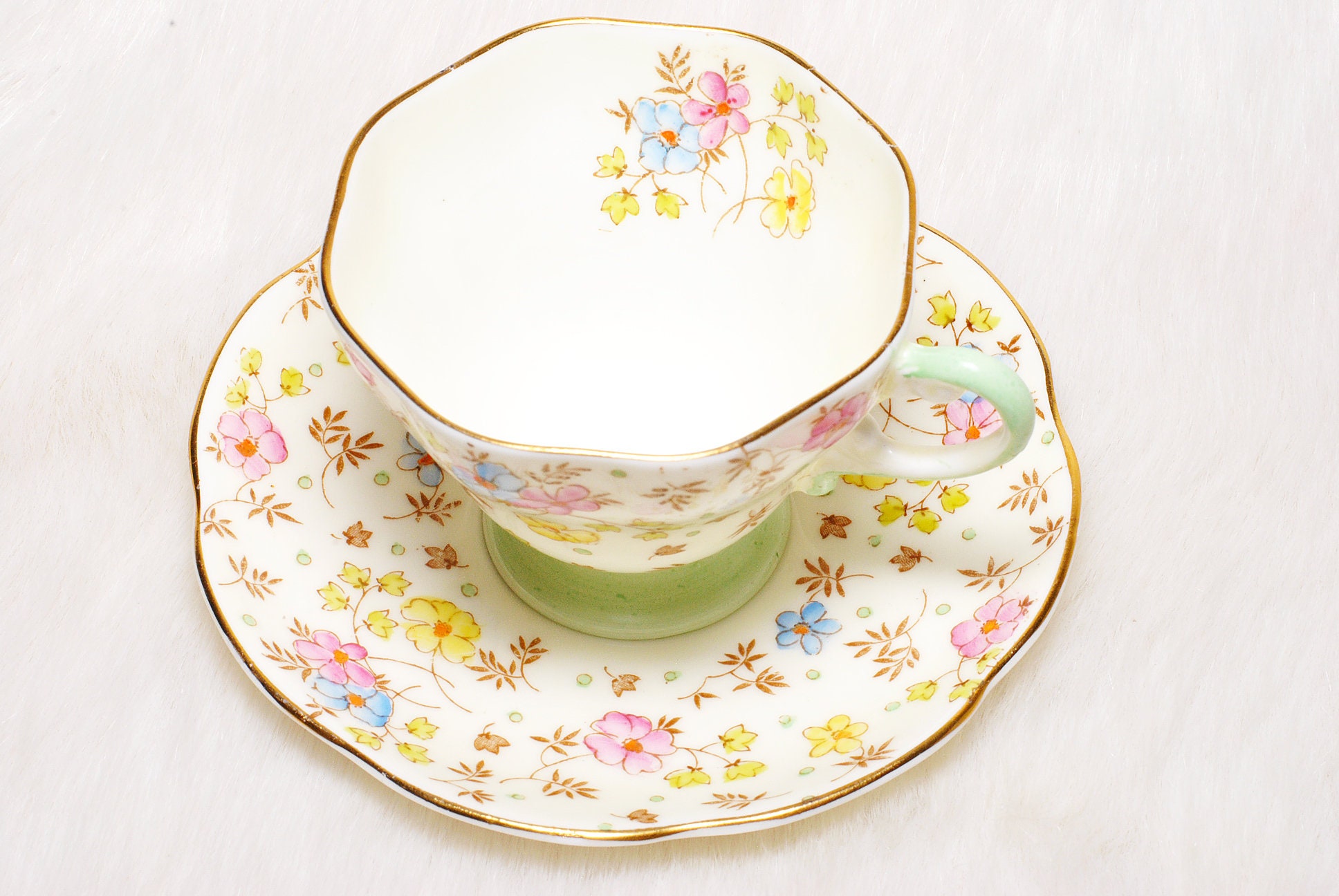 Vintage Collectible EB Foley Bone China England Chintz Pattern Teacup ...