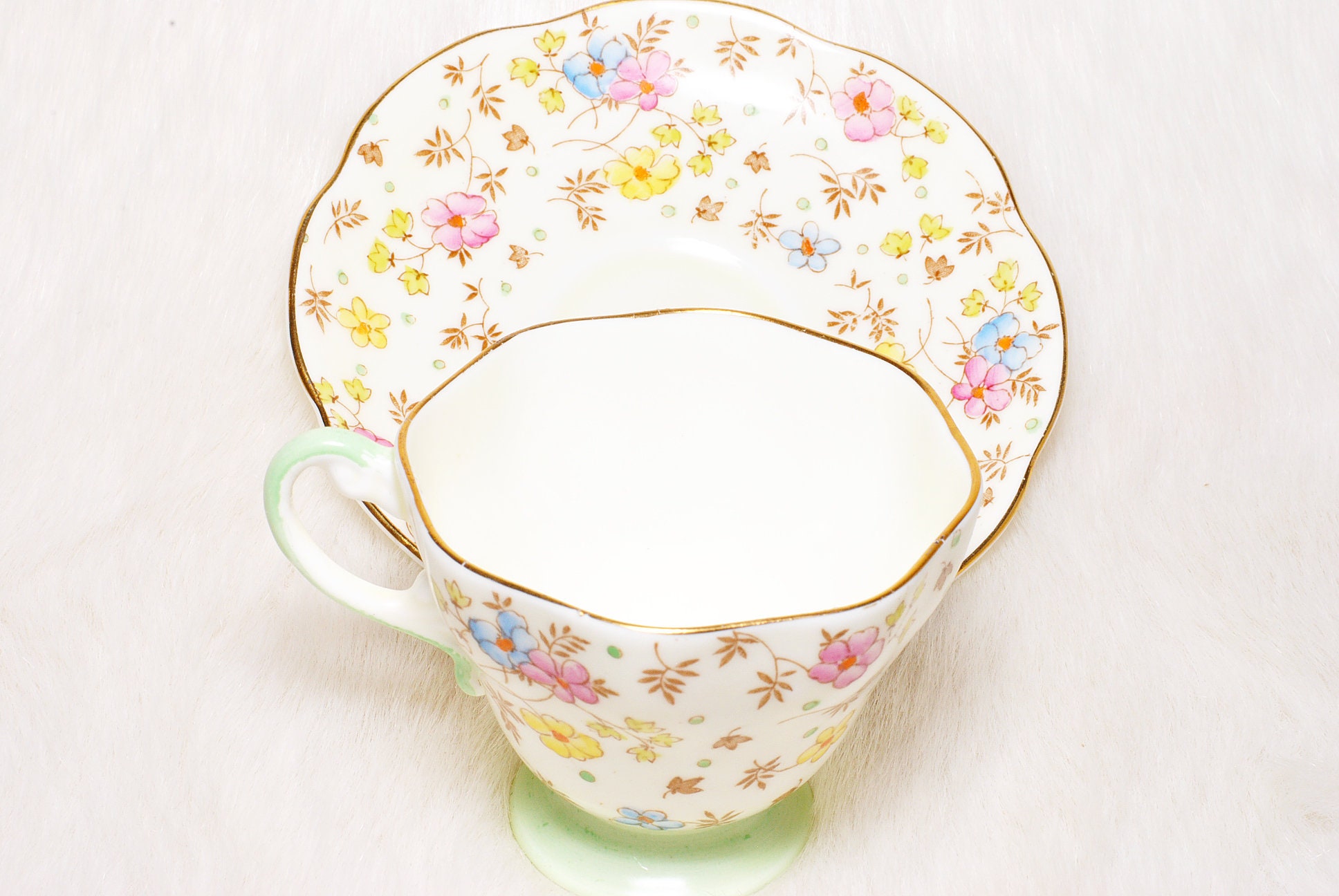 Vintage Collectible EB Foley Bone China England Chintz Pattern Teacup ...