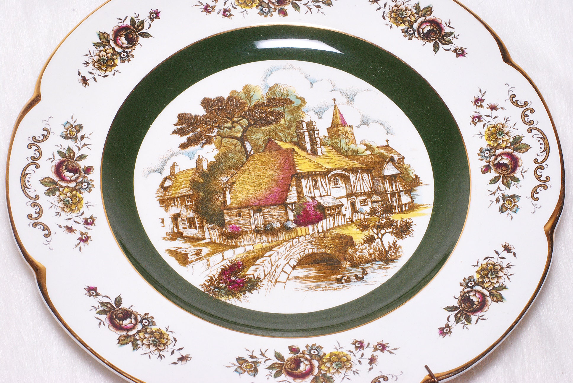 Vintage Collectible 3 Ascot Village Service Plates by Wood & Sons ...