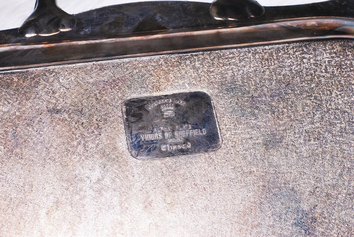 Antique Collectible Alpha Plate Viners of Sheffield Chased Silver ...