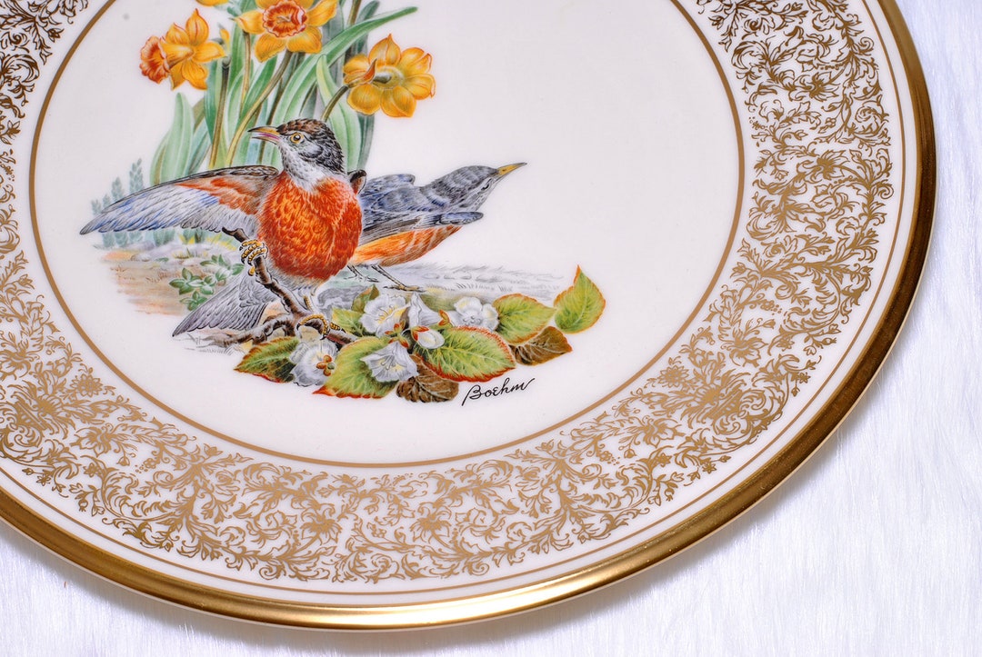 Vintage Collectible Lenox 1977 Birds Robin Boehm Design Decor Plate - Etsy