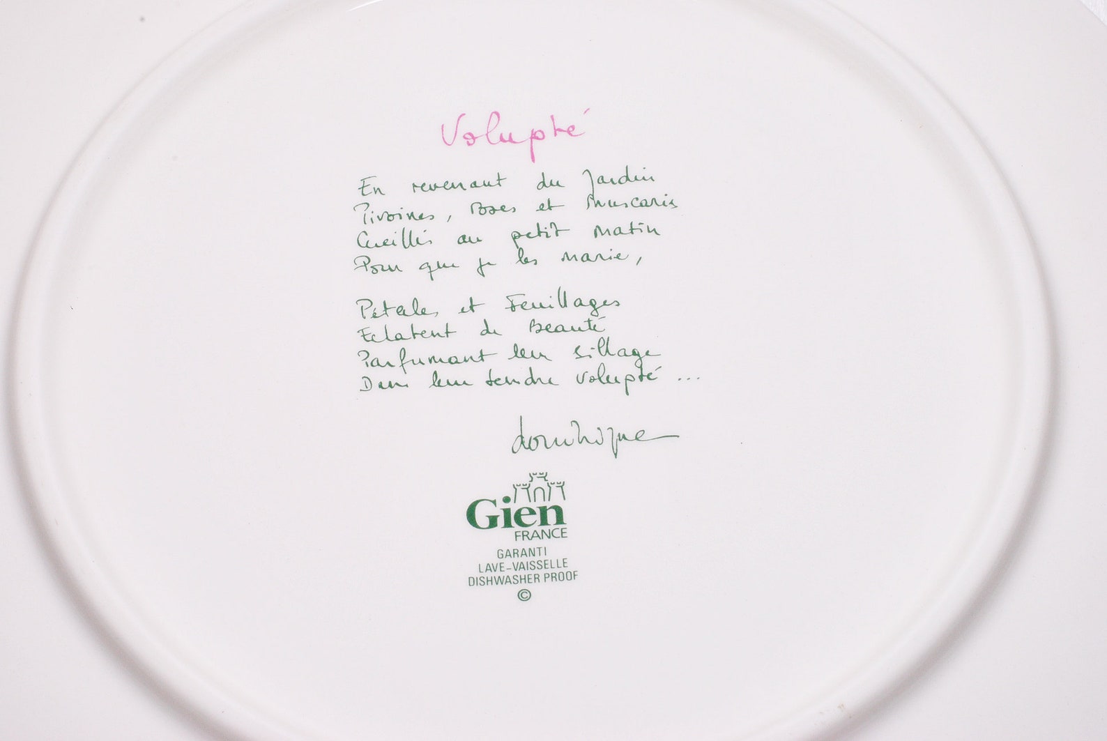 Vintage Collectible Volupte by Faiencerie De Gien Cake Platter Round ...