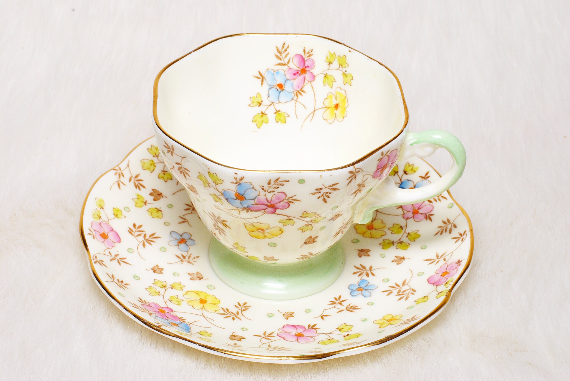 Vintage Collectible EB Foley Bone China England Chintz Pattern Teacup ...