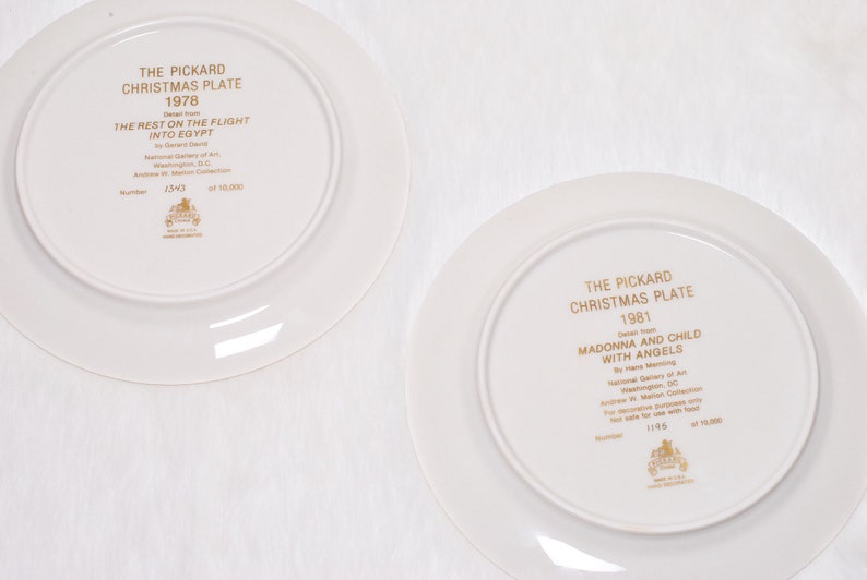 Vintage Collectible 4 Pickard Christmas Plates 1978 1979 1980 1981 - Etsy