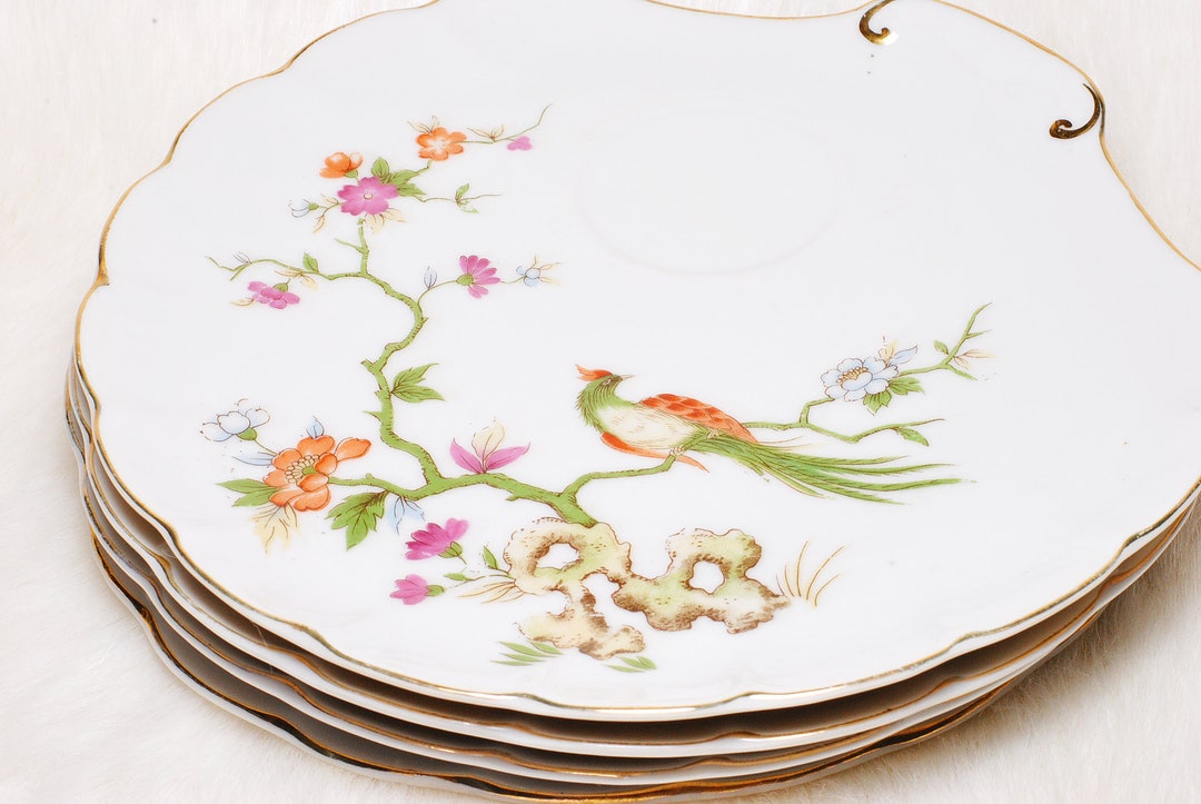 Vintage Collectible Lefton China 20402 Hand Painted Peacock Floral 4 ...