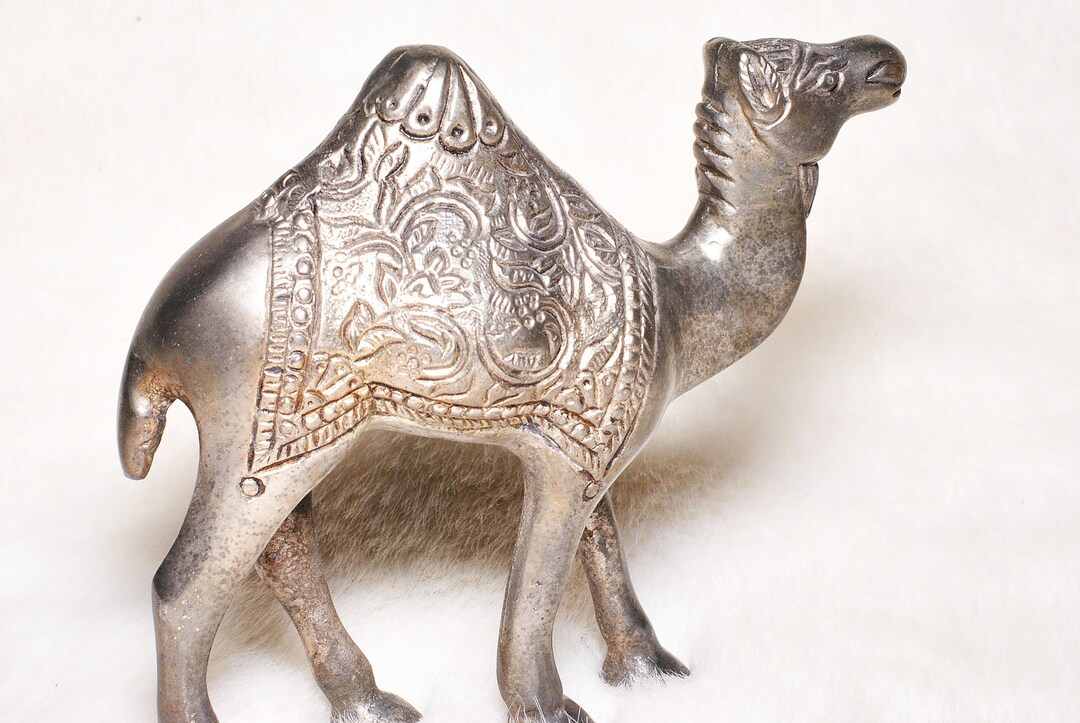 Vintage Collectible Metal Camel Figurine Etched Home Decor - Etsy
