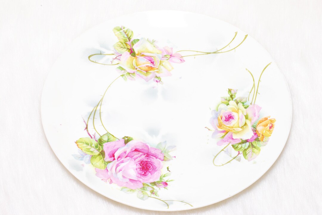 Vintage Collectible Welmar Germany Porcelain Handpainted Floral Plate ...