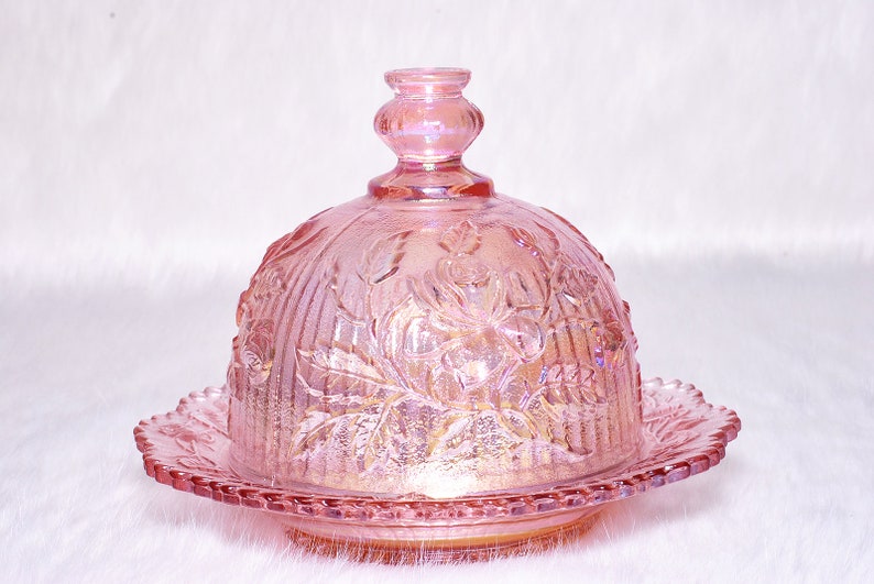 Vintage Collectible Imperial Depression Pink Glass Butter Dish Etsy