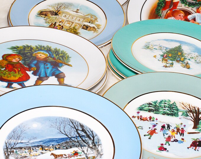 Vintage Collectible Avon Christmas Collection 15 Plates - Etsy