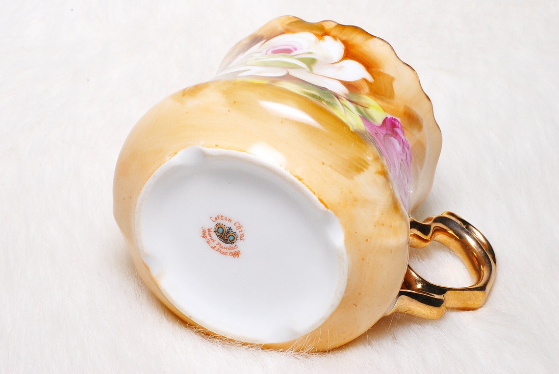 Vintage Collectible Lefton China Heritage Brown Handpainted Floral ...
