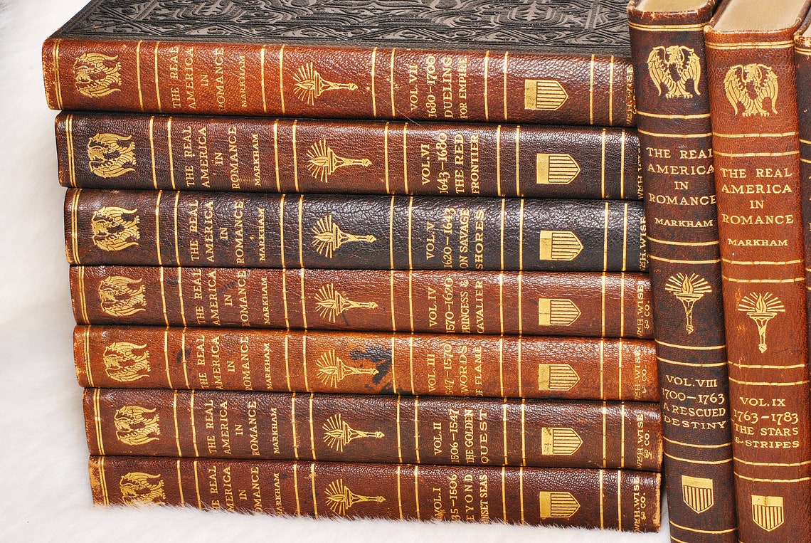 Antique Collectible Real America in Romance Markham 13 Volumes 1912 ...