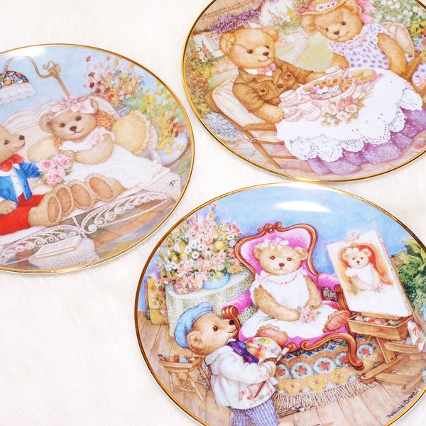 Franklin Mint Teddy Bear Plates - Etsy