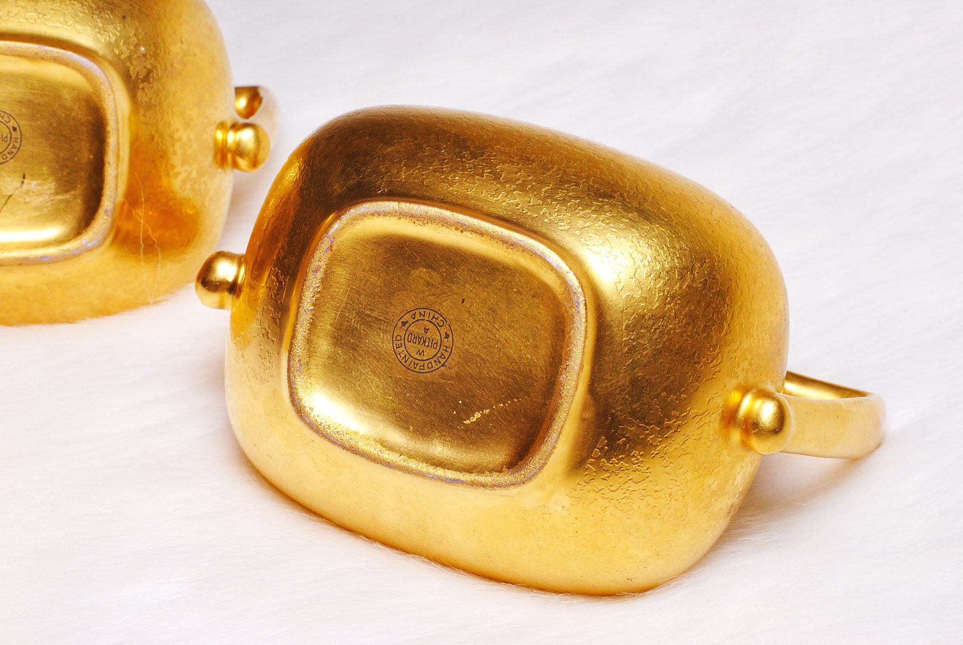 Antique Collectible WA Pickard China Gold Encrusted Art Deco Creamer ...