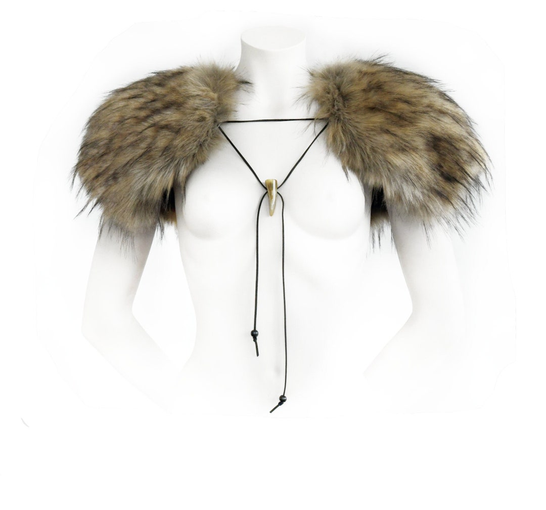 Unisex, Shoulder Fur, Viking, Fur/imitation Fur, Faux Fur, Faux Fur, Faux Fur, Costume, Viking ...