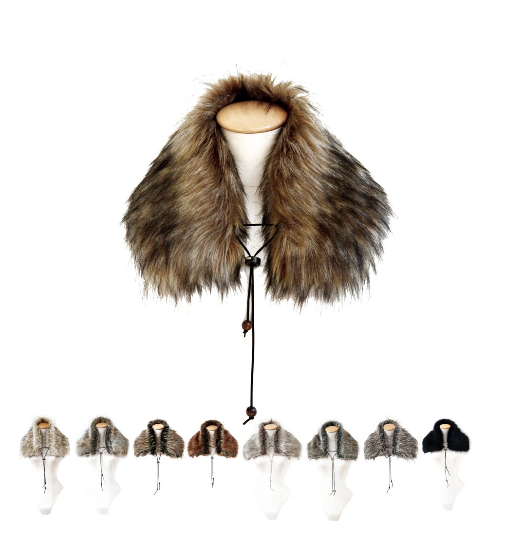 Collar With Lacing in High-quality Faux Fur. - Etsy