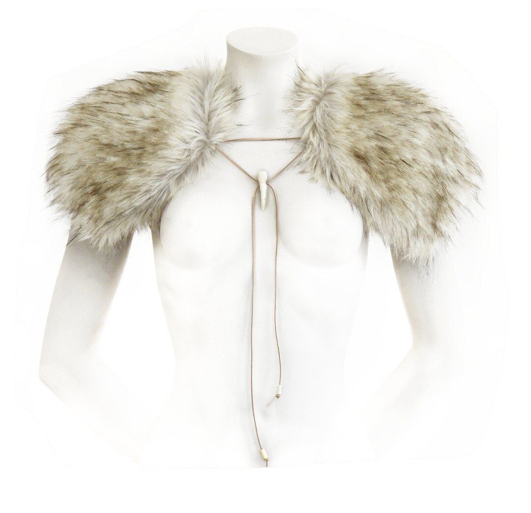 Unisex, Shoulder Fur, Viking, Faux Fur, Woven Fur, Artificial Fur ...
