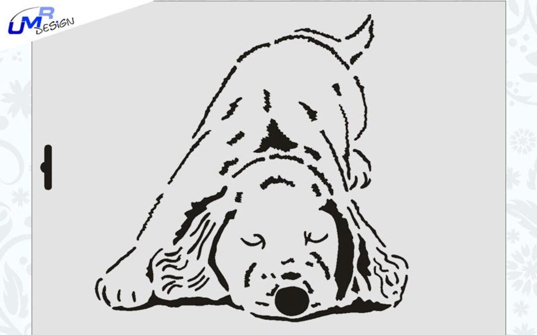 Wall / Textil Stencil W-091 Hund A4 - Etsy