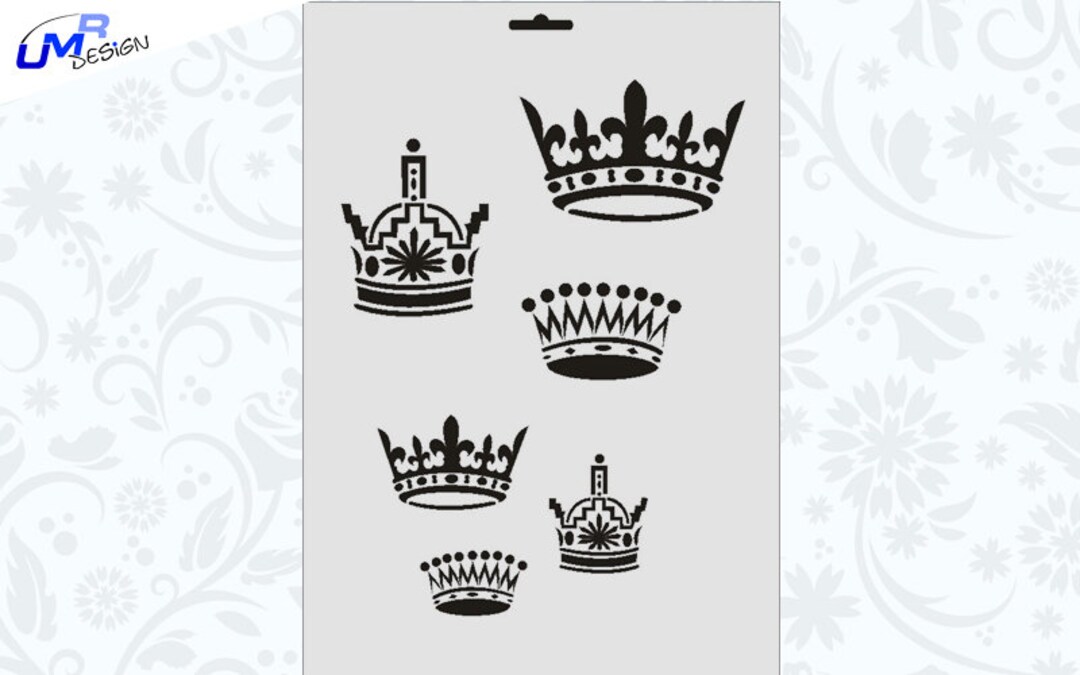 Wall / Textil Stencil W-208 Kronen A4 - Etsy
