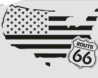 Route 66 Stencil - Etsy