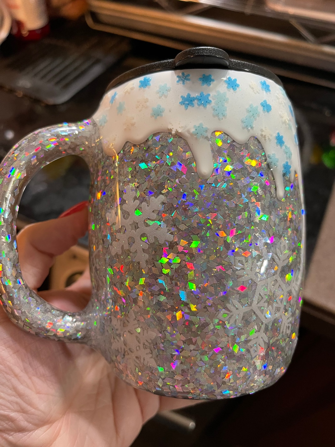 Sparkly Snow Mug - Etsy