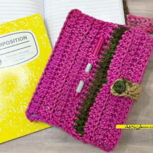 Crochet Book Cover| Crochet Composition Notebook Cover| Crochet Book ...