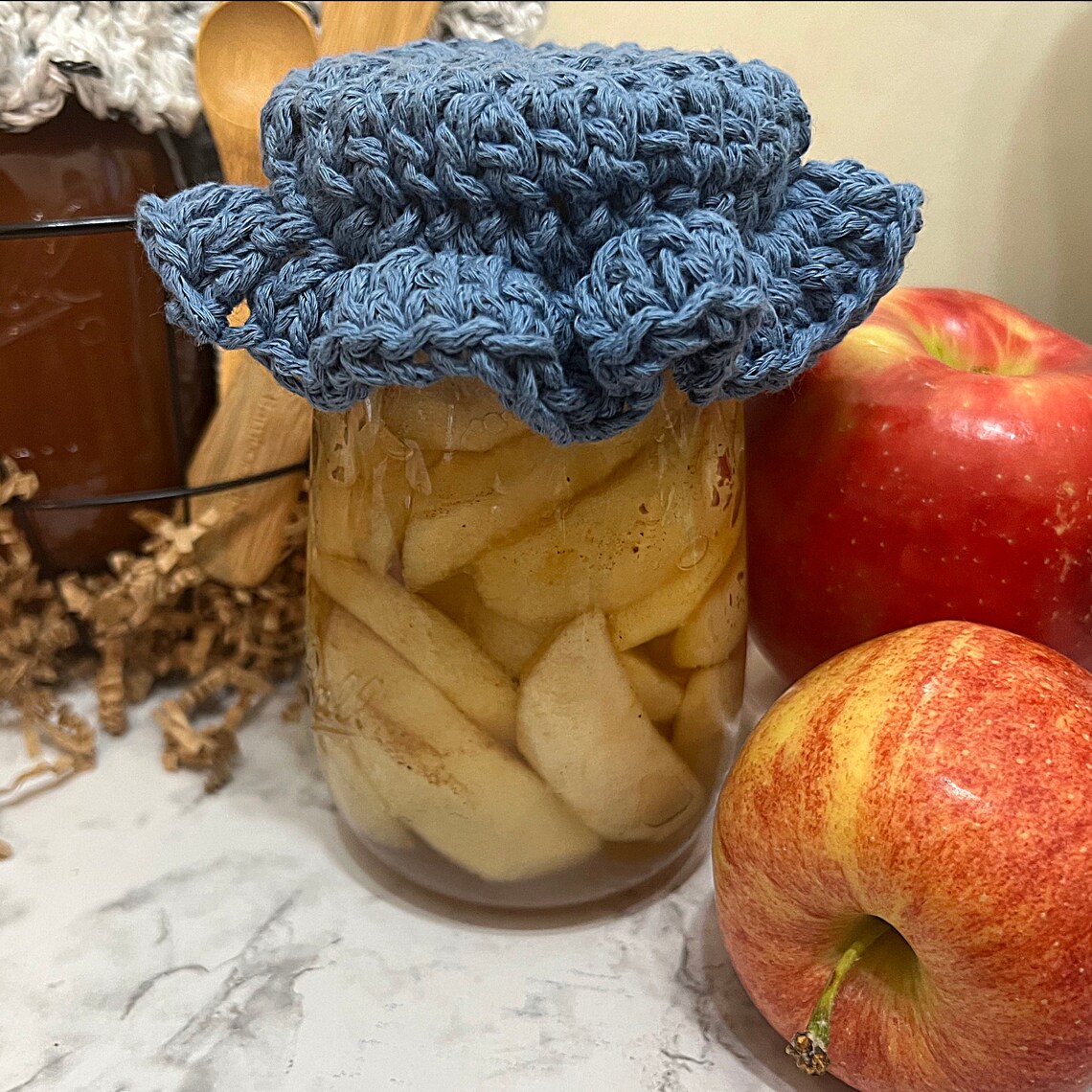 Crochet Mason Jar Covers| Crochet Jar Cover| Crochet Holiday Gifts ...